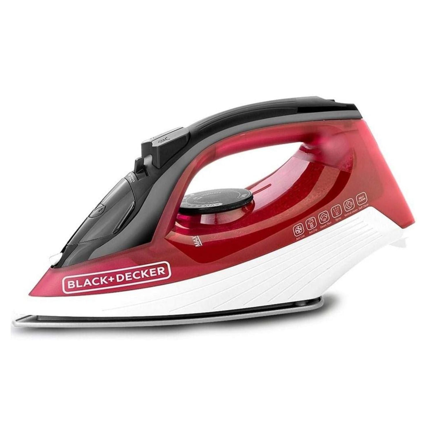 Buy Black and Decker 1600W Anti Drip Steam Iron - Red | The Grazie